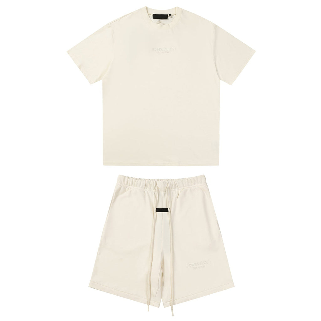 ESSENTIALS BEIGE SHORT SET