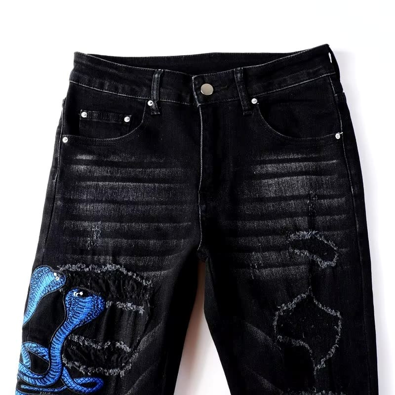BLUE SNAKE JEANS